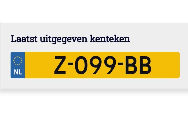 Bijna nieuwe ‘sidecode’ voor Nederlandse kentekens: de Z is een